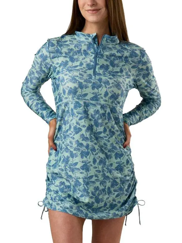 UV SKINZ Convertible Swim Shirtdress - Dewdrop Leaves