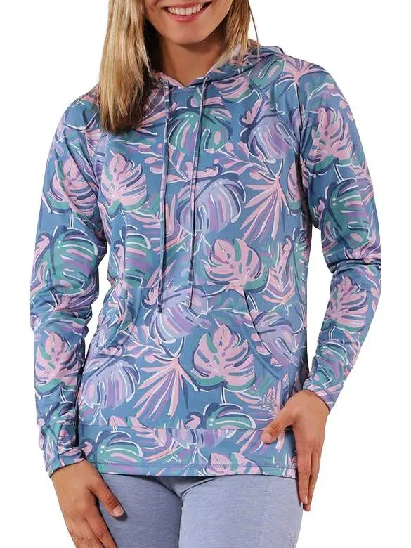UV SKINZ Pullover Hoodie - Pastel Palms
