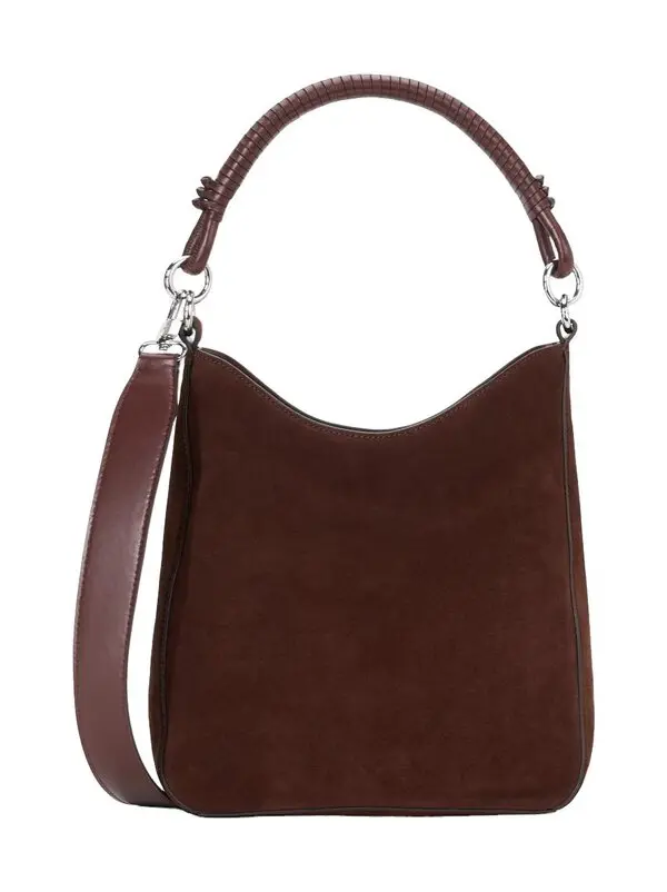 Staud Mel Suede Shoulder Bag - Mahogany
