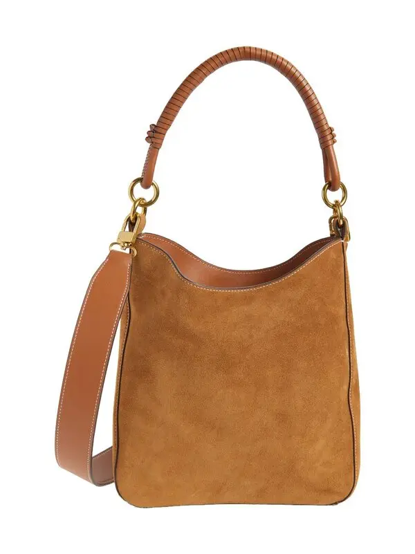 Staud Mel Suede Shoulder Bag - Truffle