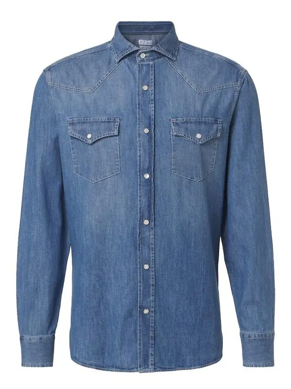 Brunello Cucinelli Denim Shirt - Blue