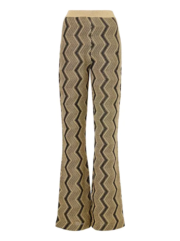 Missoni Zigzag Flared Pants - Gold