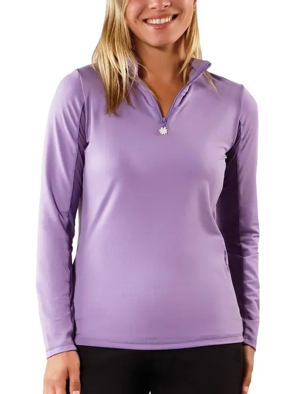 UV SKINZ Quarter Zip Vented Sun Shirt - Daybreak