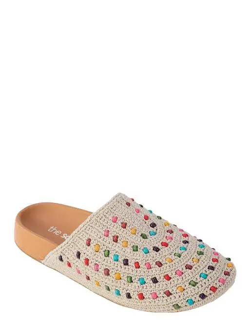THE SAK Bolinas Crochet Clogs - Ecru Multi Beads