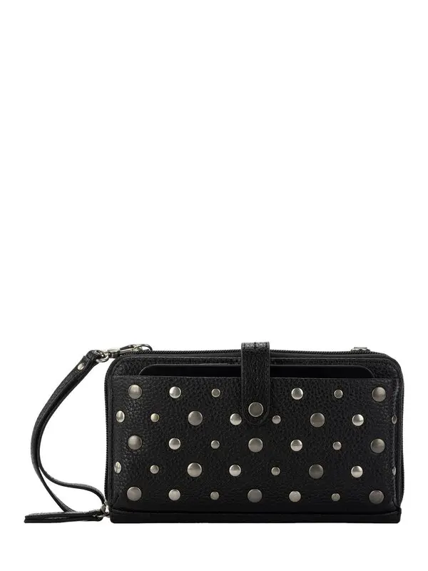 THE SAK Iris Smartphone Crossbody Bag - Black Silver Stud