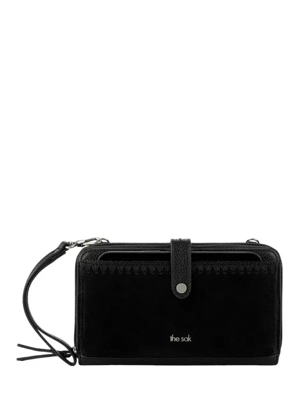 THE SAK Iris Smartphone Crossbody Bag - Black Suede Block