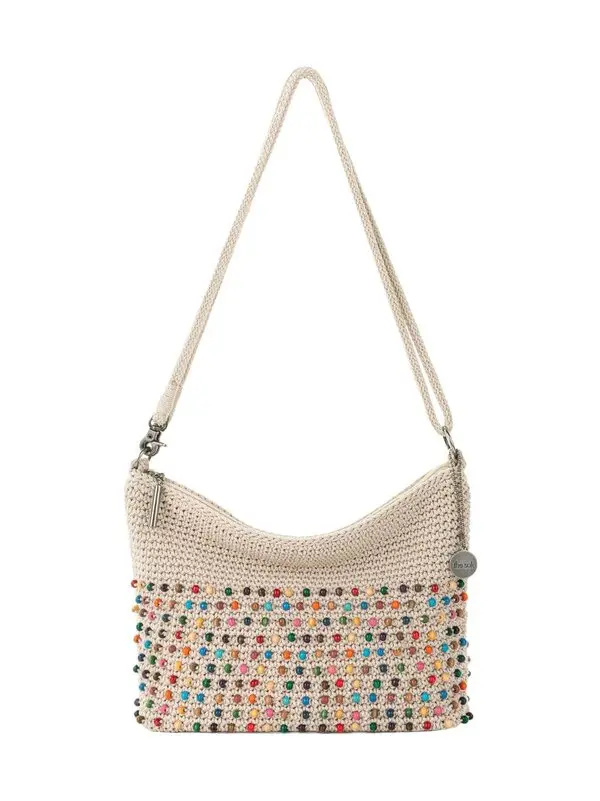 THE SAK Lumi Convertible Crossbody Hand Crochet Bag - Ecru Multi Beads