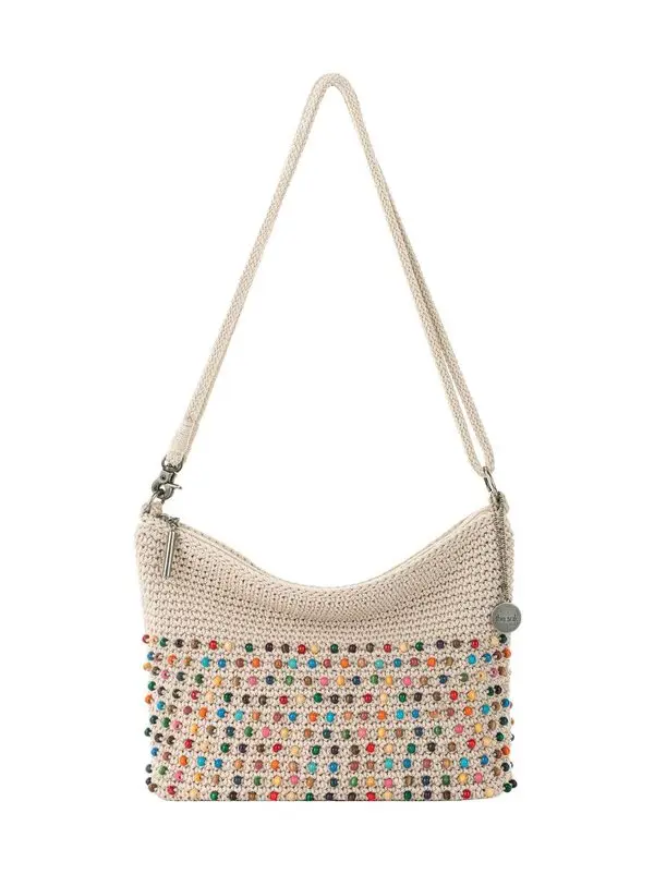 THE SAK Lumi Convertible Crossbody Hand Crochet Bag - Ecru Multi Beads