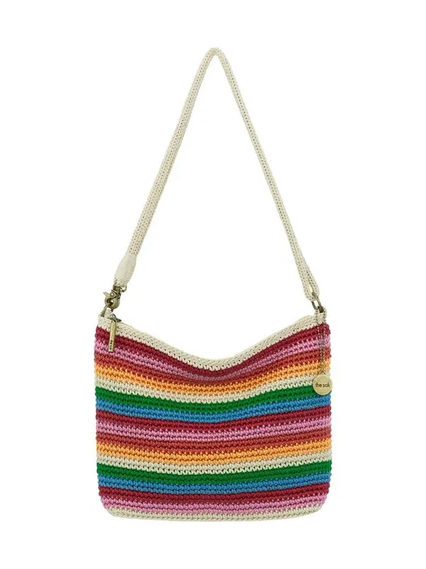 THE SAK Lumi Convertible Crossbody Hand Crochet Bag - Rainbow Stripe