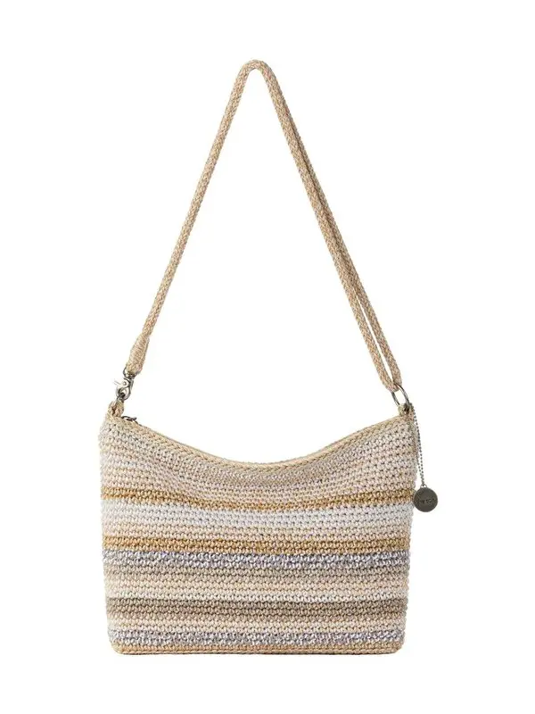 THE SAK Lumi Convertible Crossbody Hand Crochet Bag - Sand Stripe