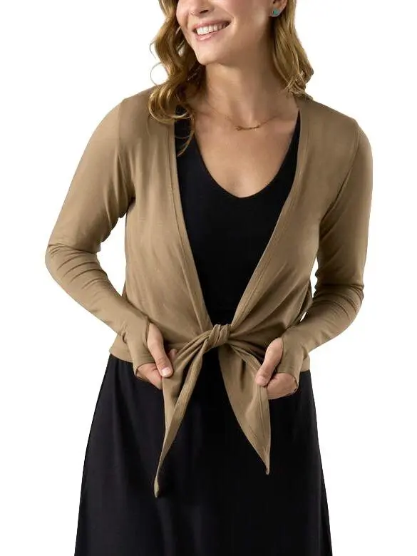 UV SKINZ Long Sleeve Crossover Wrap - Mocha
