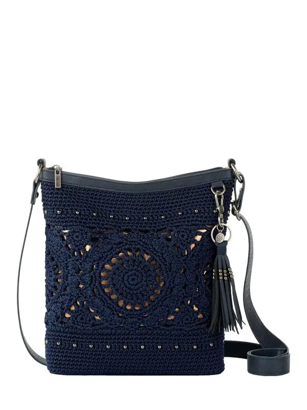 THE SAK Lucia Hand Crochet Crossbody Bag - Denim Medallion