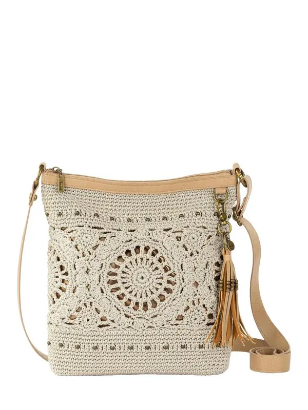 THE SAK Lucia Leather Crossbody Bag - Natural Medallion
