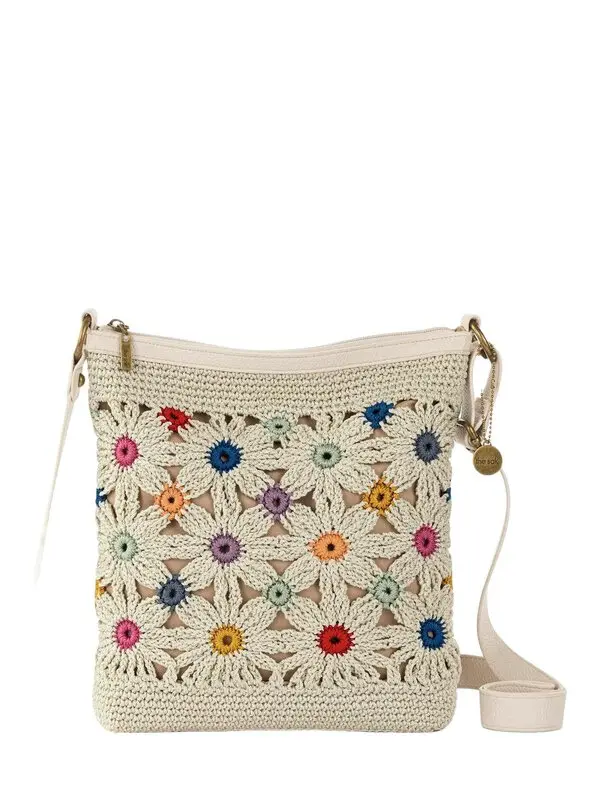 THE SAK Lucia Hand Crochet Crossbody Bag - Natural Multi Flowers