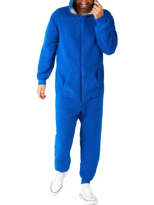 Opposuits Sesame Street® Cookie Monster Fleece Jumpsuit - Blue