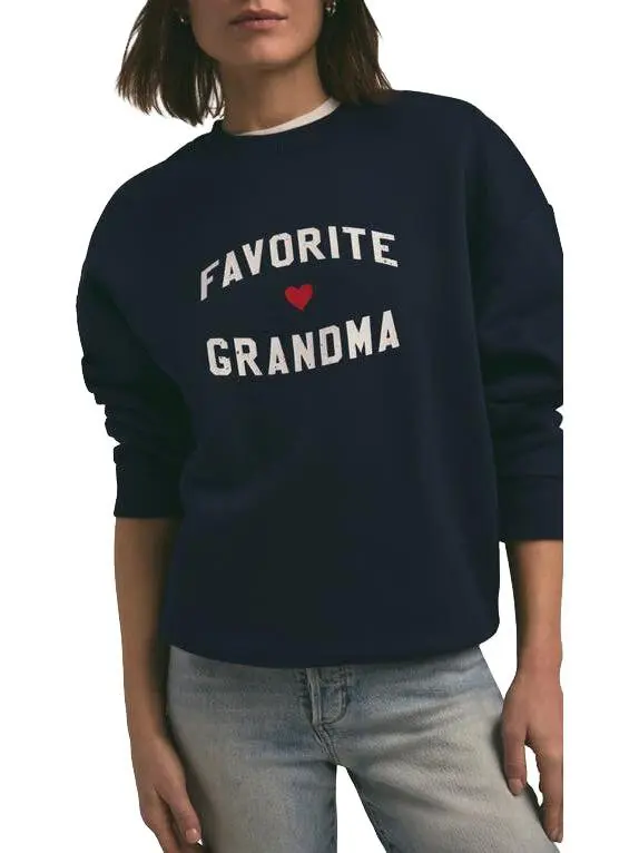 FAVORITE DAUGHTER Favorite Grandma Graphic Sweatshirt - Navy