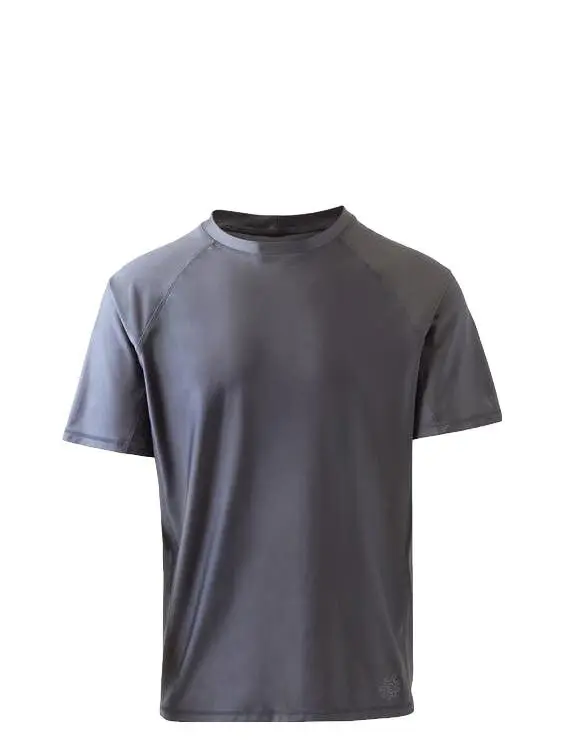 UV SKINZ Short Sleeve Crew Sun & Swim Shirt - Charcoal