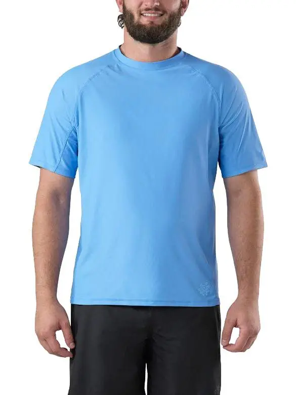 UV SKINZ Short Sleeve Crew Sun & Swim Shirt - Light Blue