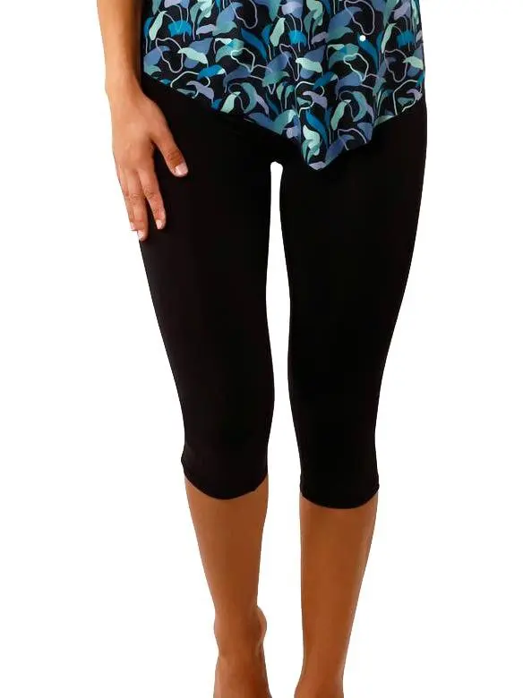 UV SKINZ Active Sport Swim Capris - Black