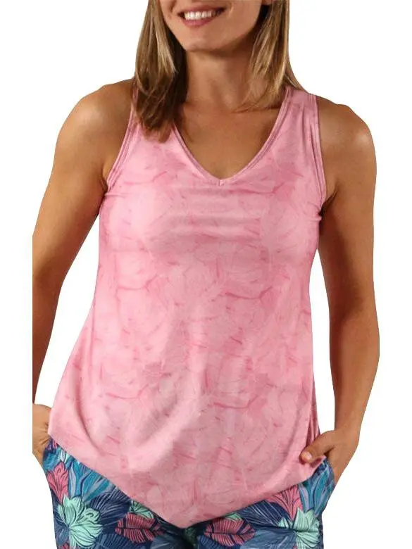 UV SKINZ Swing Tank Top - Etched Monstera