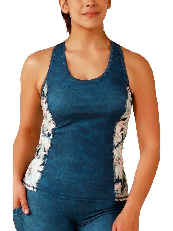 UV SKINZ Racerback Swim Tank - Midnight Garden