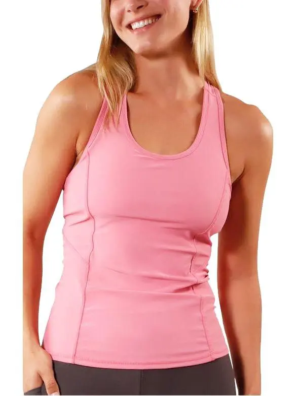 UV SKINZ Racerback Swim Tank - Wild Rose