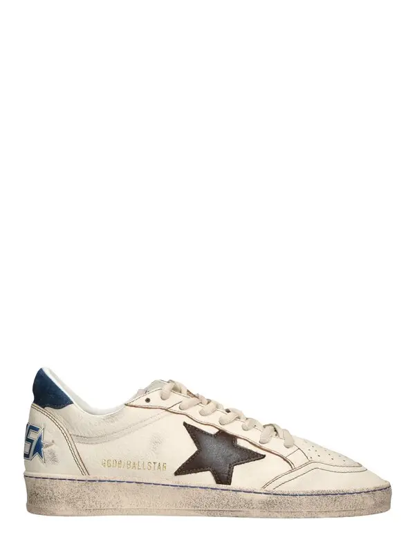Golden Goose Leather Ball Star Sneakers - White