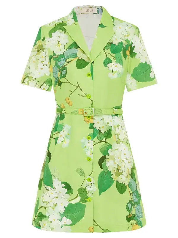 LEO LIN Brigitte Mini Dress - Green