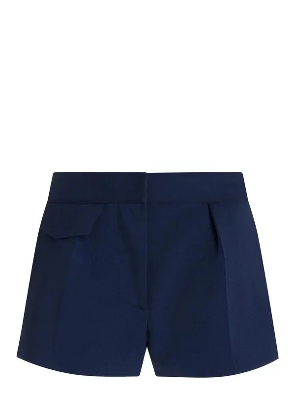 Brandon Maxwell The Nedra Tailored Knit Shorts - Navy