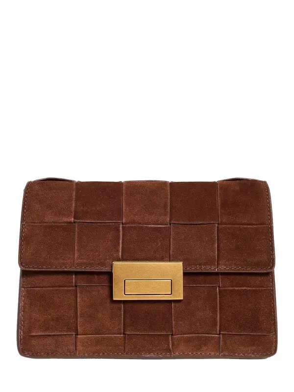 LOEFFLER RANDALL Delphine Leather Clutch - Espresso