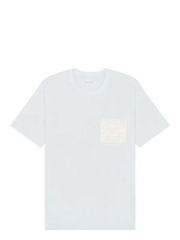 Bottega Veneta Jersey T-shirt With Notebook Pocket In Baby Blue - Bubble