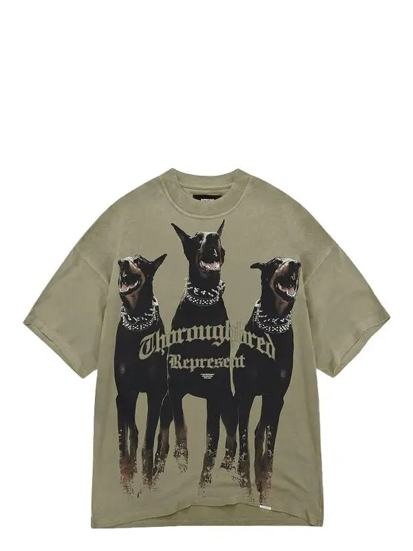 REPRESENT Thoroughbred Logo T-shirt - Khaki