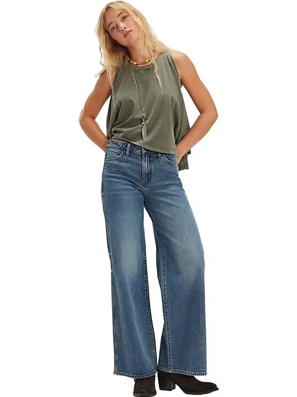 Wrangler World Wide Mid-rise Wide-leg Jeans - Drifters Dream