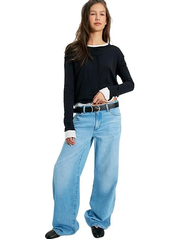 Wrangler World Wide Mid-rise Wide-leg Jeans - Prairie Pathway
