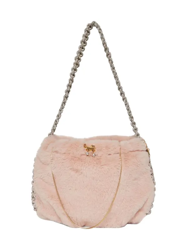 Rosantica Fatale Fluffy Shoulder Bag - Pink