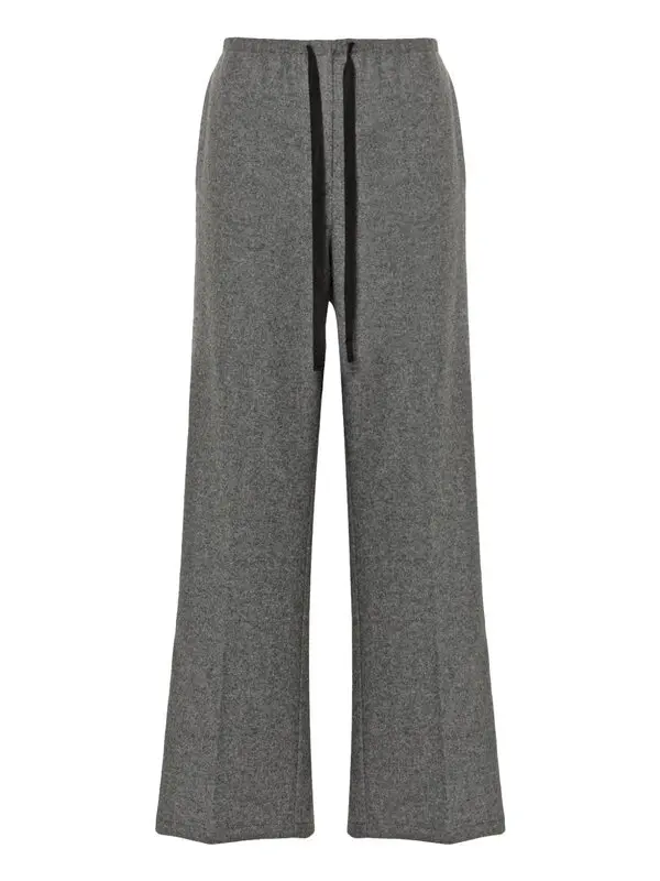 FORTE_FORTE Felted Straight-leg Trousers - Grey