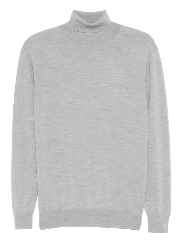 Boggi Milano Wool Turtleneck Sweater - Grey