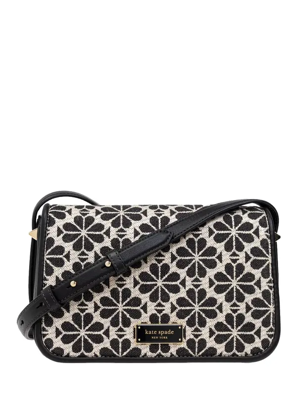 Kate Spade New York Floral-jacquard Crossbody Bag - Black