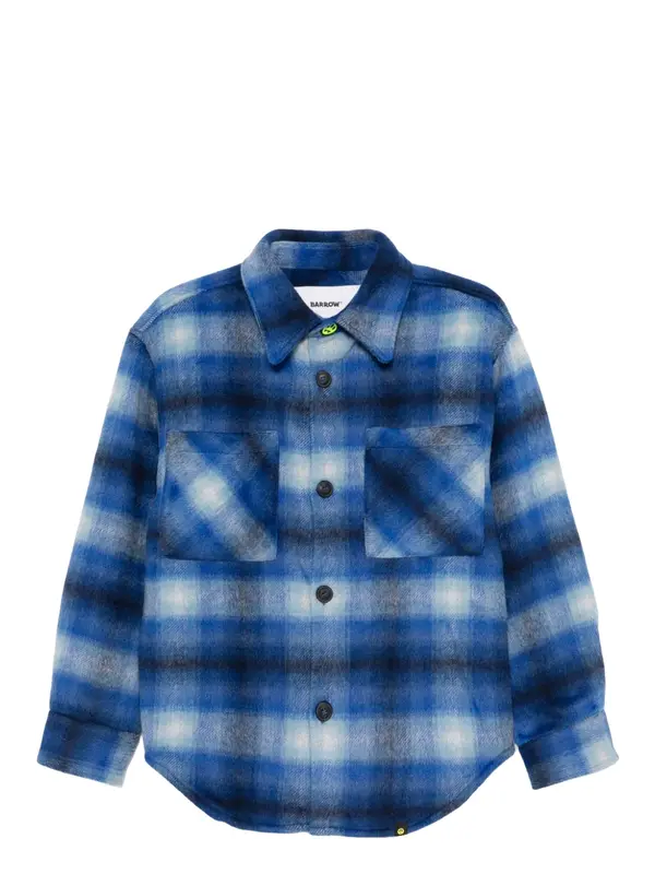 BARROW Checked Flannel Shirt - Blue