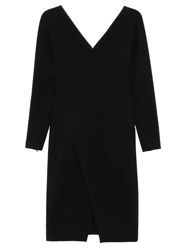 Fendi Long-sleeve Midi Dress - Black