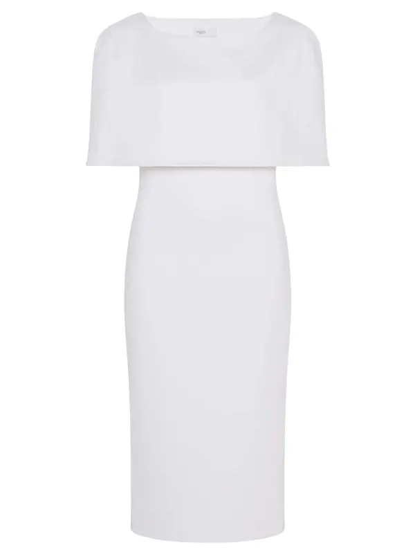 Rosetta Getty Fitted Cape Dress - White