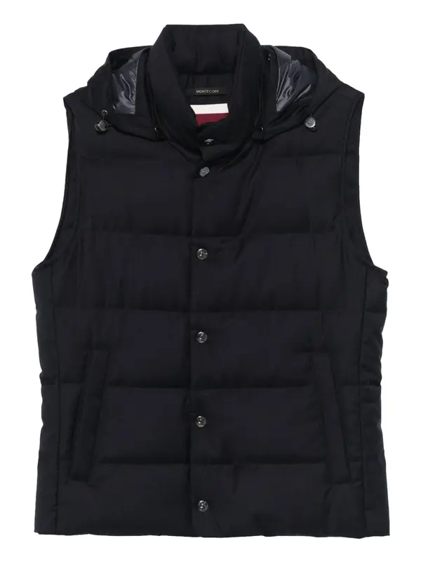 MONTECORE Wool Padded Vest - Blue