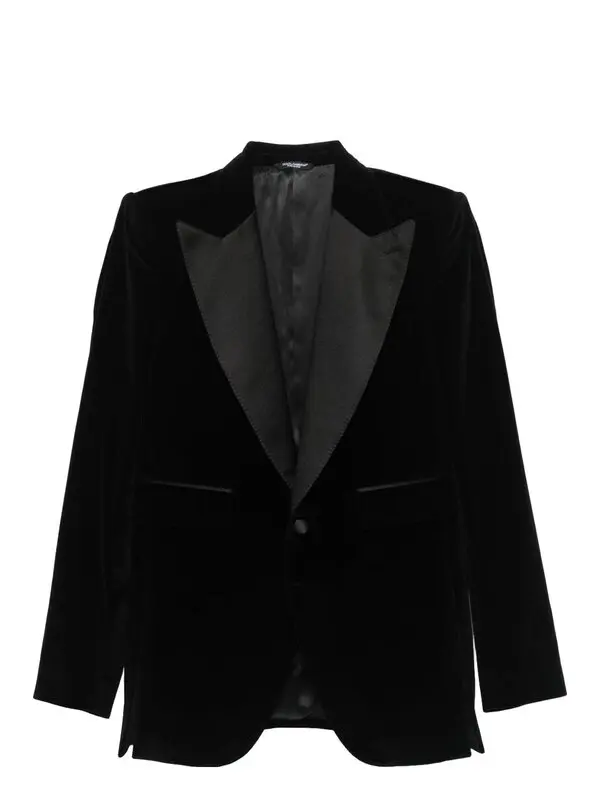 Dolce & Gabbana Velvet Blazer - Black