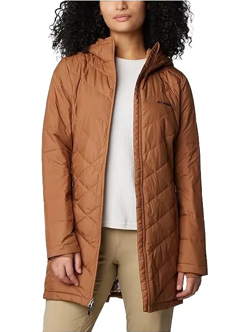 Columbia Heavenly Long Hooded Jacket - Brown