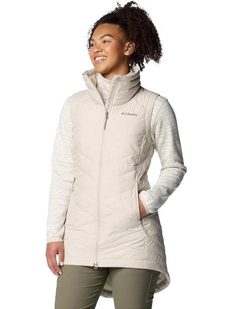 Columbia Heavenly Ii Long Vest - Dark Stone