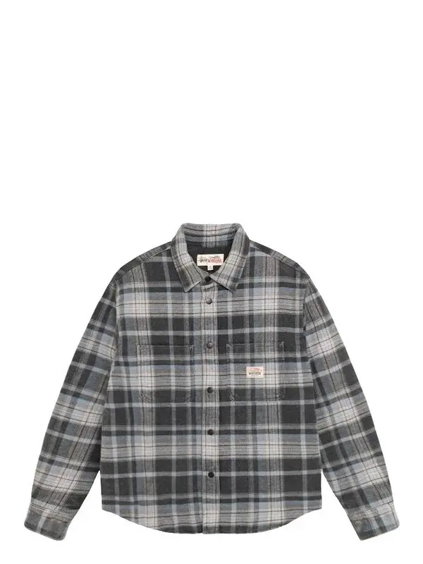 StÜssy Heavy Washed Plaid Shirt - Blue