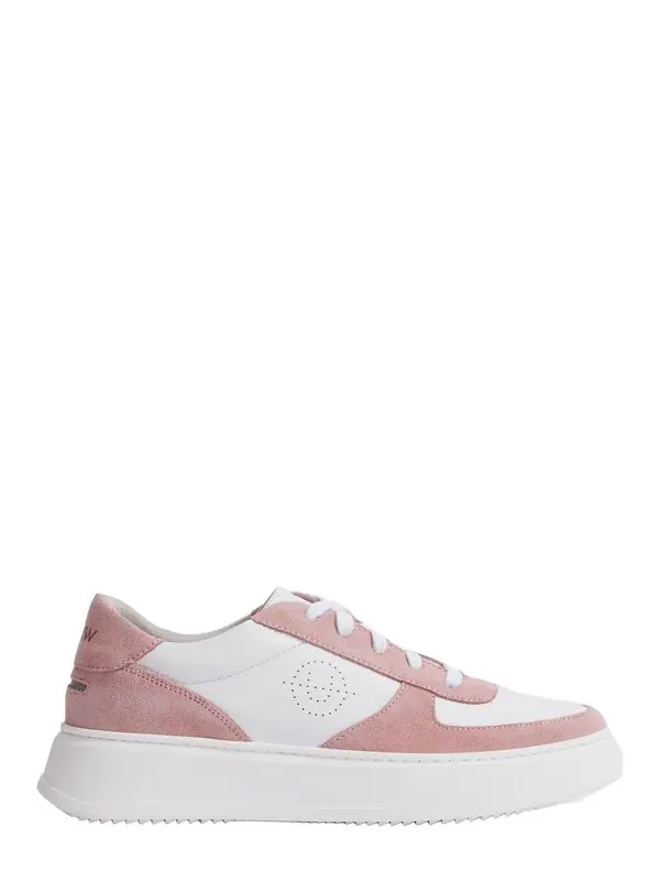 UNSEEN Footwear Marais Suede And Leather Trainers - Pink/white