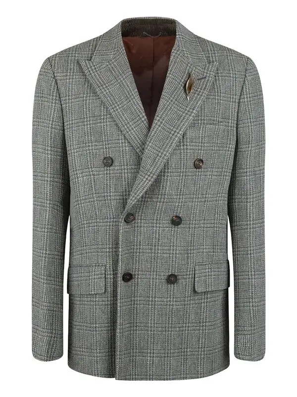 GOLDEN GOOSE Checked Blazer - Grey