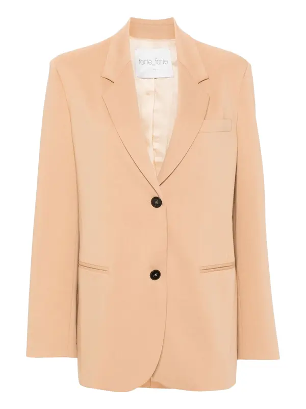 FORTE_FORTE Single-breasted Blazer - Neutrals