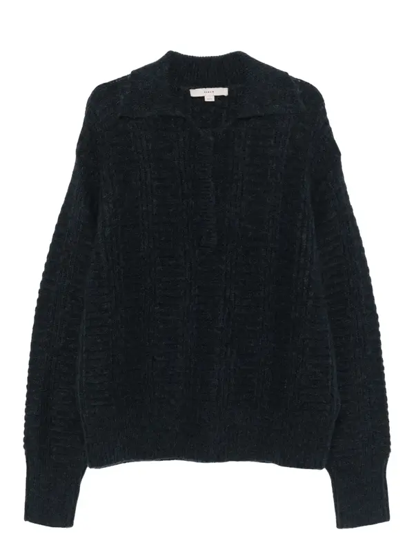 Remain Birger Christensen Knitted Polo Sweater - Blue